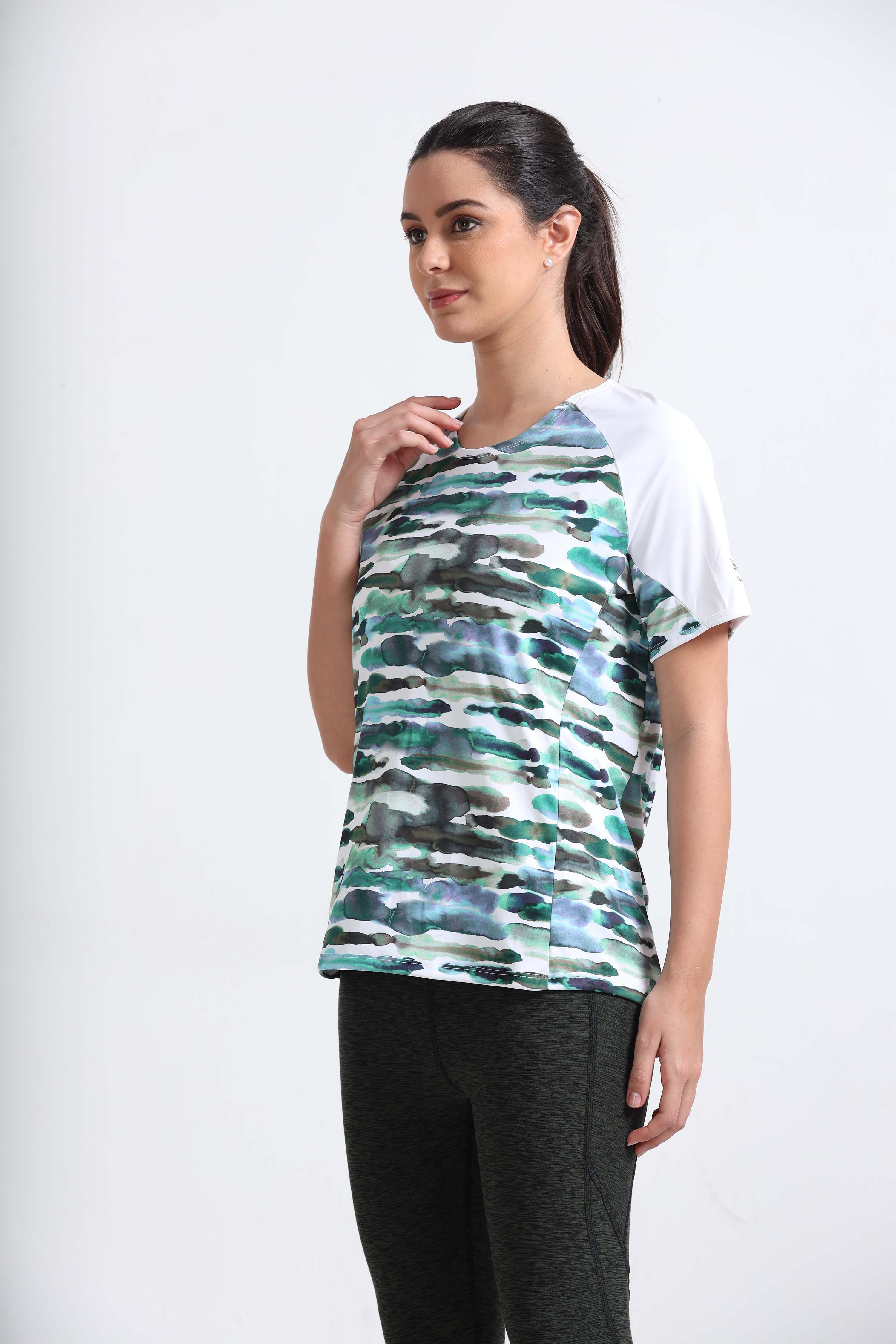 Shop UPF Protected Abstract Women Cycling Tops Online